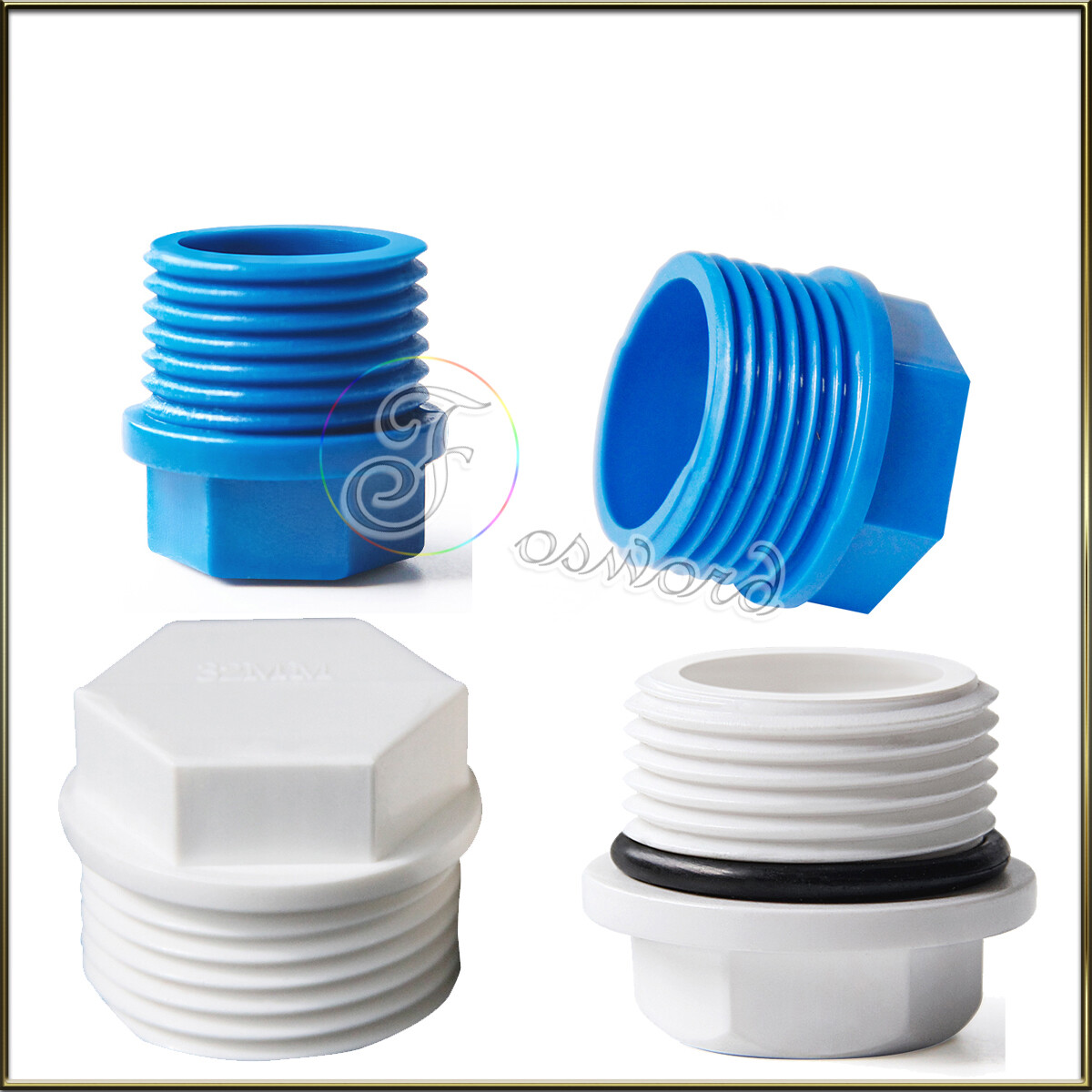 1/2" 3/4" 1" PVC Blanking Plug Stoper Male Thread Pipe End Cap Sealing ...
