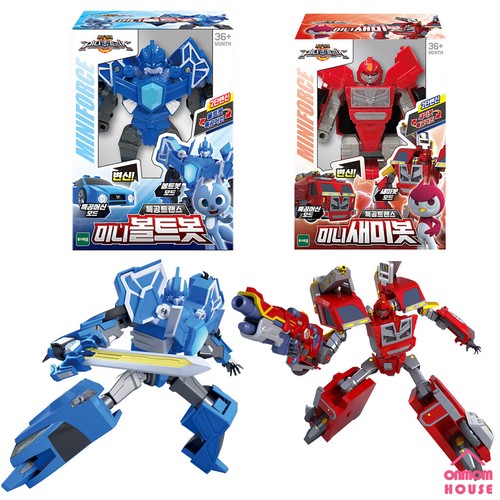 Mini Force TRANS MINI BOLT & SEMI BOT Ranger 5" Transformer Robot Car ...