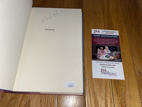 GARY PAULSEN SIGNED AUTOGRAPHED DOGSONG FIRST EDITION HARDCOVER BOOK ...