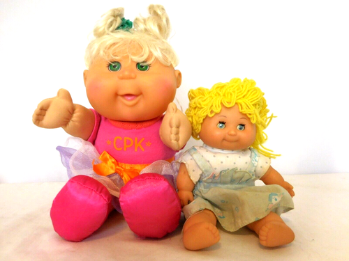 Cabbage Patch Kid Dolls one Large in Pink CPK + 1 small Cabbage patch doll | eBay