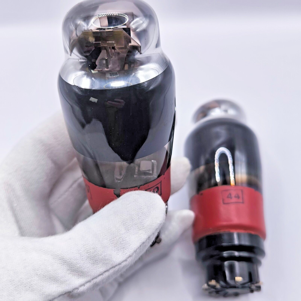 Philips EL3 TEL3 VEL3 3REP6 EL3N tubes, matched pair, tray getter ...