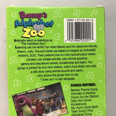 Barney & Friends Alphabet Zoo VHS Video Tape | Grelly USA
