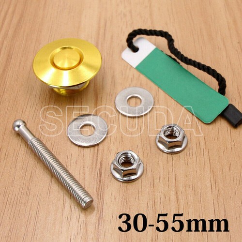 30mm x 55mm Gold Anodised Rapid Quick Release Push Clip Bonnet/Panel ...