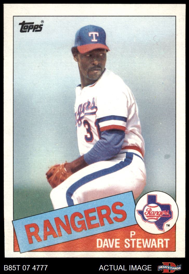 1985 Topps #723 Dave Stewart Rangers 7 - NM | eBay