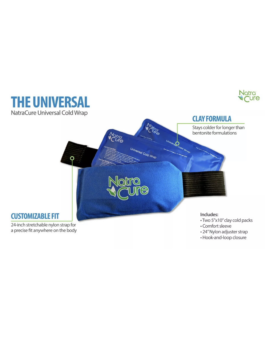 NatraCure Universal Cold Pack Ice Wraps - 2 Pack (5" x 10" Pack with 24 ...