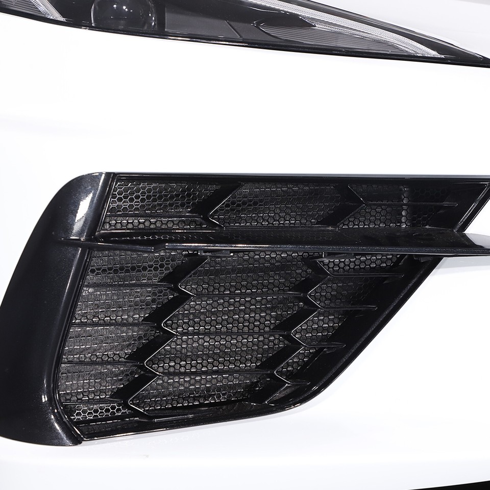 Black Stainless Side Intake Mesh Grille Insert GUARD Fits Corvette C8 ...