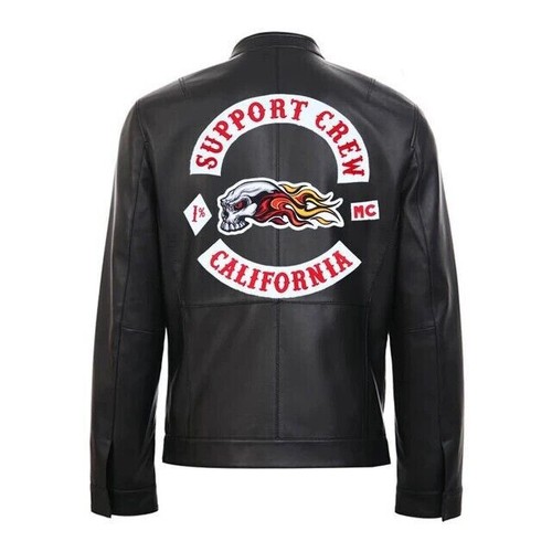 SUPPORT CREW PATCH SET MOTORCYCLE Club Biker MC EMBROIDERED IRON JACKET ...