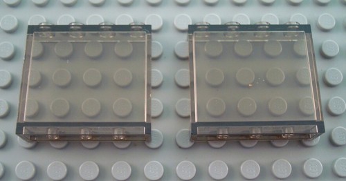 LEGO Lot of 2 Translucent Black 1x4x3 Side Support Wall Panel Pieces | eBay