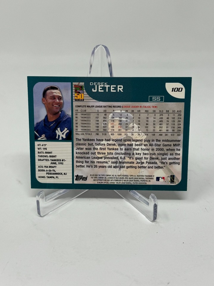 2000 Topps 50 Years Baseball Derek Jeter Card #100 | eBay