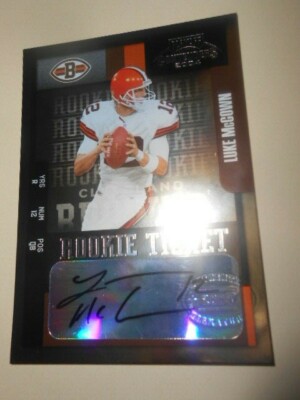 LUKE McCOWN ( 2004 ) ROOKIE AUTO / AUTOGRAPH PLAYOFF CONTENDERS CARD ...