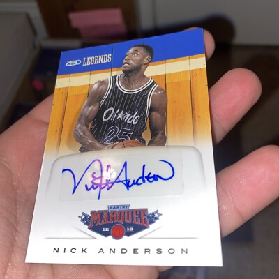 2012-13 Panini Marquee Legends Nick Anderson Autograph Orlando Magic ...