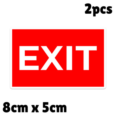 2 x Exit WHS Safety Warning Sign Label Sticker Decal | eBay Australia
