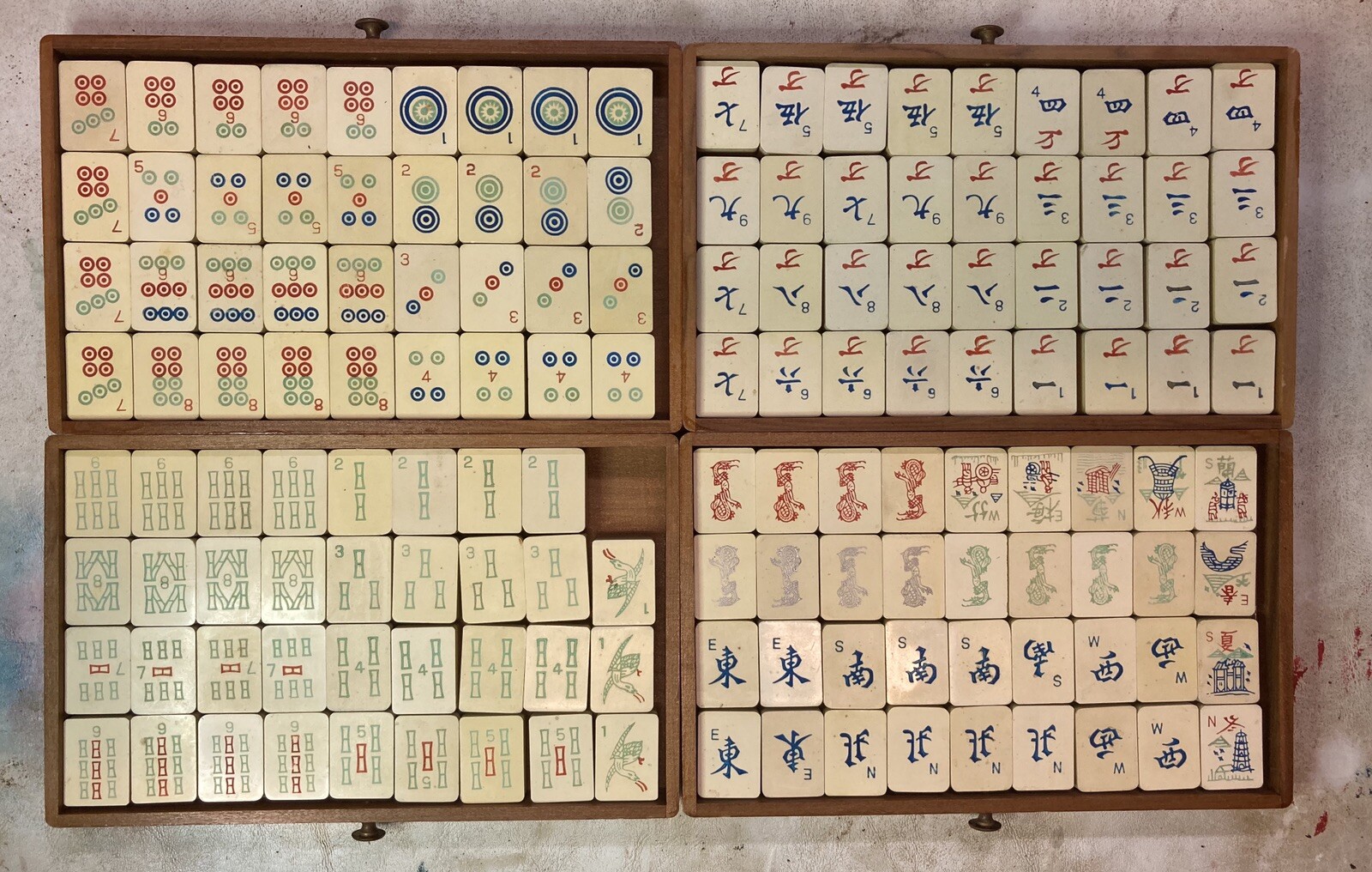 4 Pung Chow Mahjong MAH JONGG Jong Tiles Your Pick | eBay
