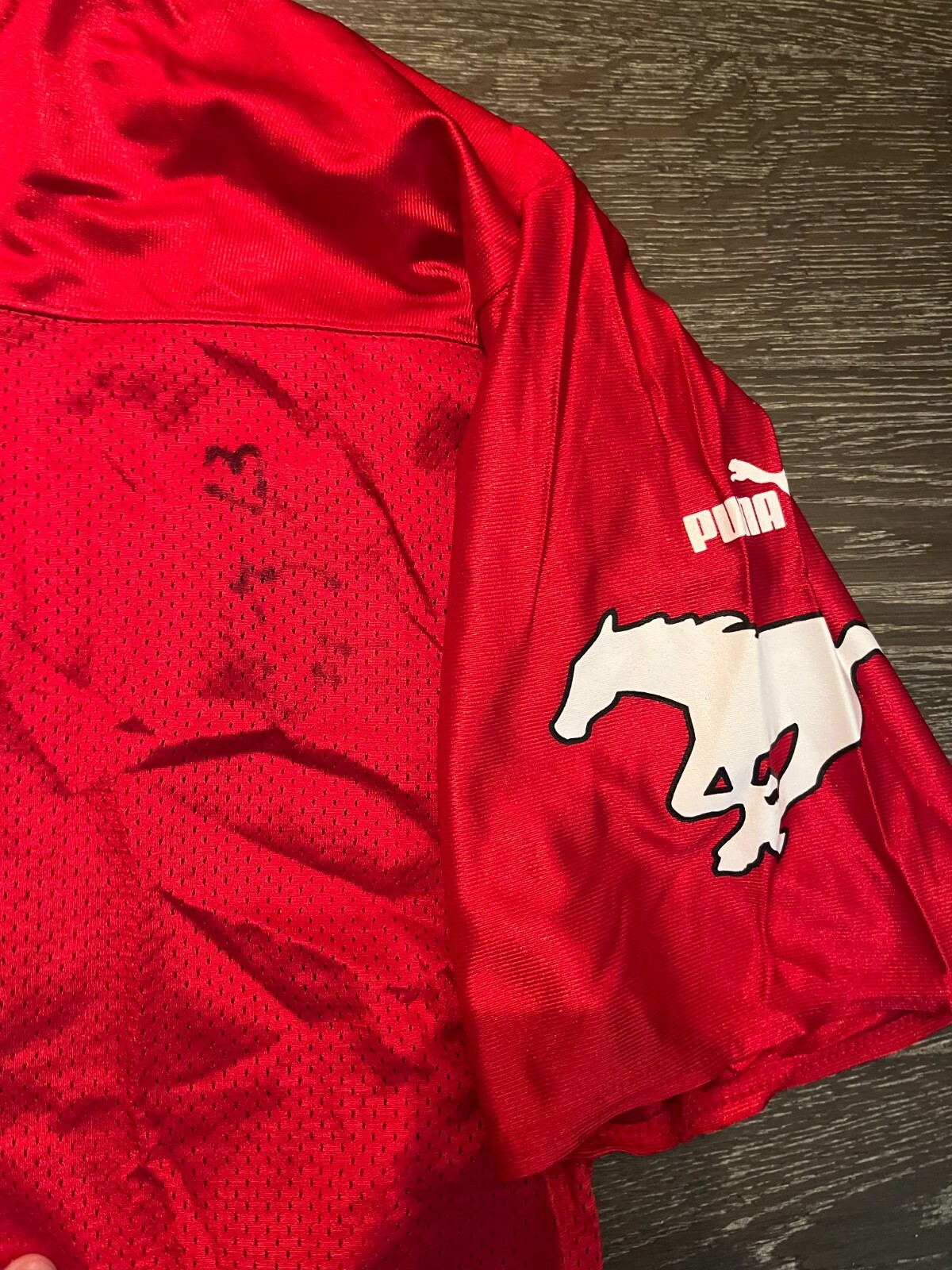 VTG 00s Calgary Stampeders #7 Ben Sankey CFL Football PUMA Jersey Sz L ...
