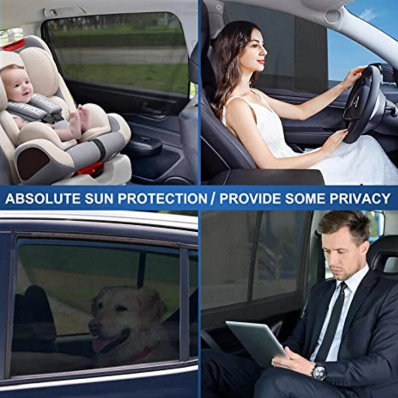 2pcs Car Window Shade Sticker Sunshade Film Static UV Protector Sun ...