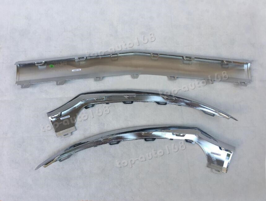 3X ABS Chrome Front Bumper Bright Bar Trim For Mercedes-Benz CLS-Class ...