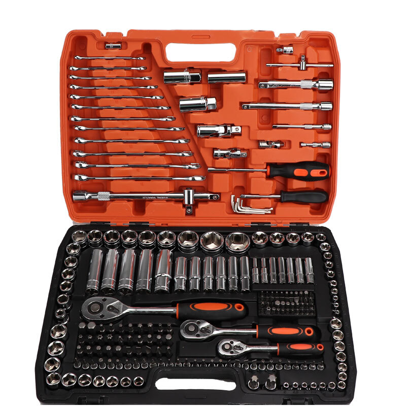 Tool Kit 216PCS Socket Hand Set 1/2" & 1/4" Ratchet Spanner Wrench ...