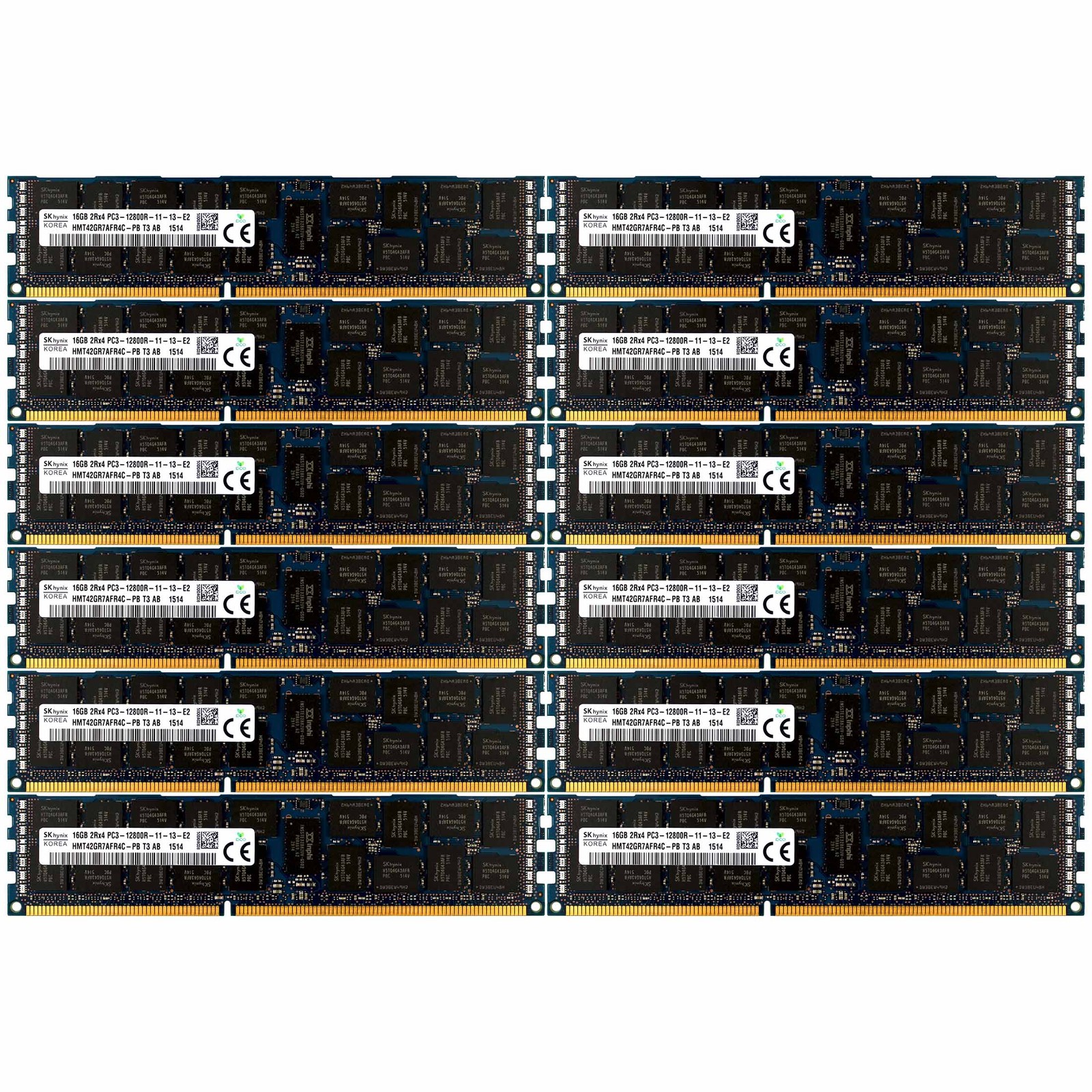 PC3-12800 12x16GB DELL POWEREDGE R910 R915 C1100 C8220 M710hd T710 ...