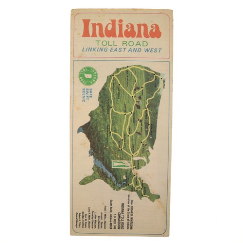 Indiana Toll Road Map 1971 | eBay