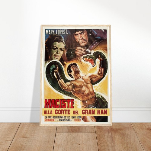 Vintage Maciste Movie Framed Poster - Italian Action Hero Wrestling ...