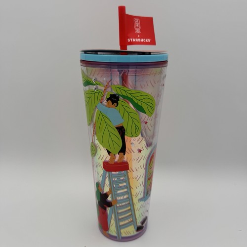 NEW Starbucks Monyee Chau Artists Edition 24oz Venti Cold Cup Tumbler ...