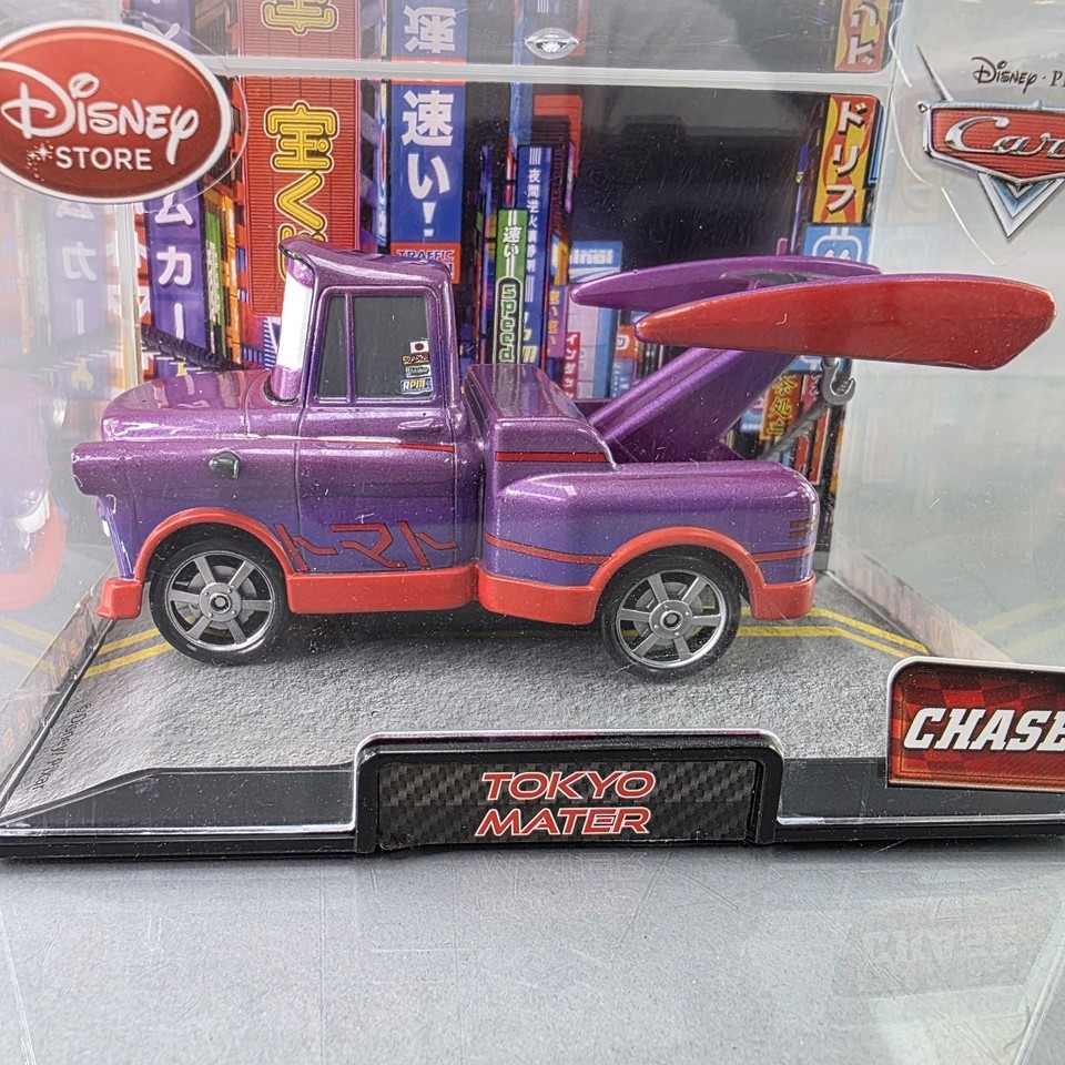 Disney Store Pixar CARS Tokyo Mater Truck Drift Purple Chase Diecast ...