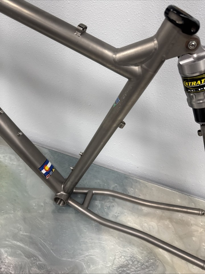 DEAN DUKE YBB Hand Built Classic Titanium MTB Frame Stratos Rim Brake ...