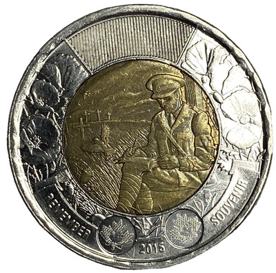 2015 CANADA TWO 2 DOLLARS FLANDERS FIELD TOONIE COIN | eBay