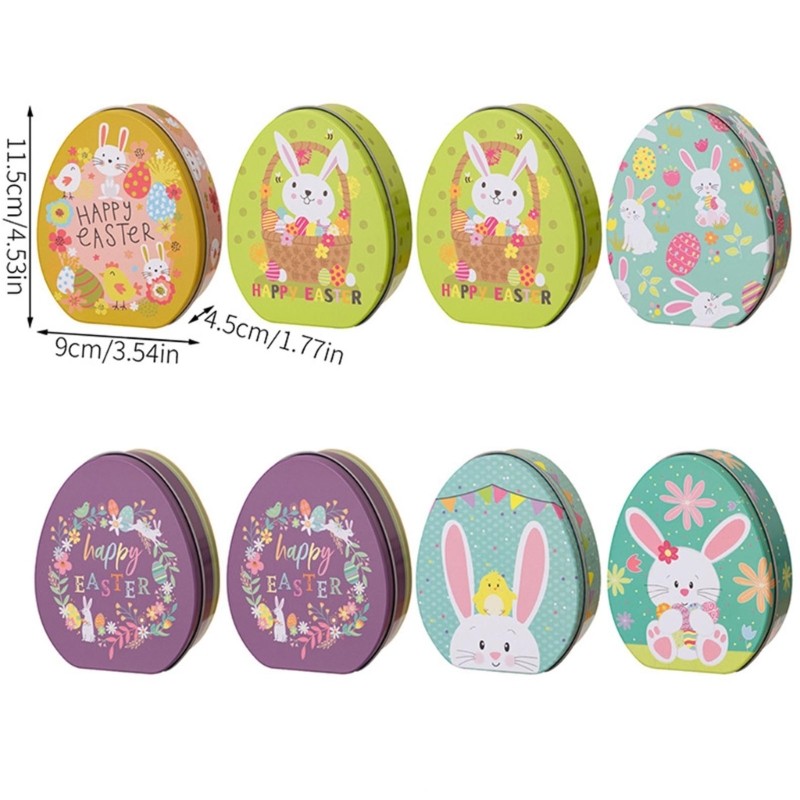 8x Easter Eggs Candy Boxes with Rabbit Pattern Snacks Container for ...