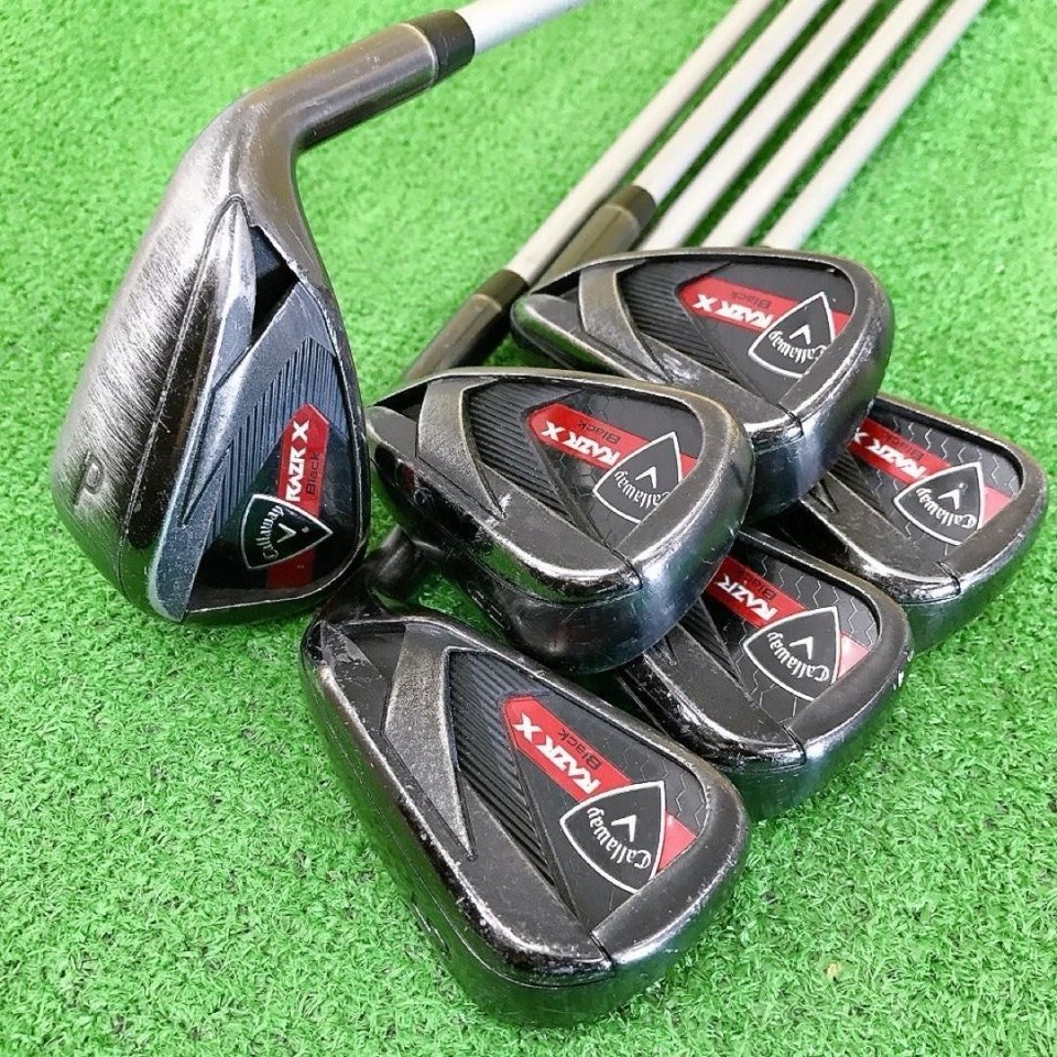 Callaway RAZR X BLACK Iron Set 6pcs 5 6 7 8 9 Pw RAZR X SERIES 65i ...