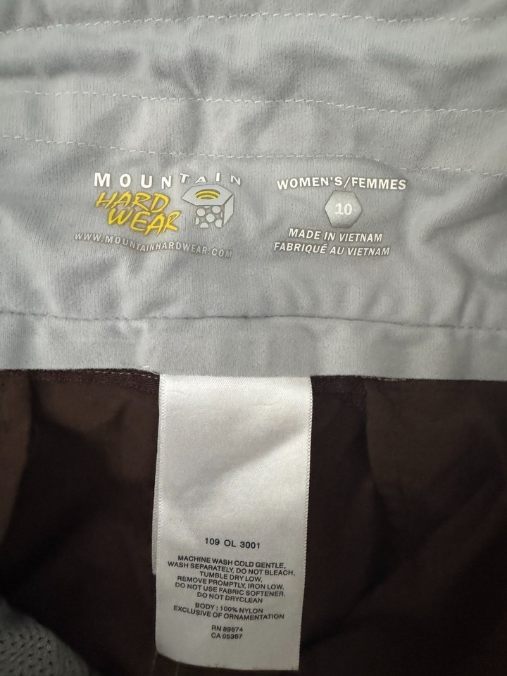 Mountain Hardwear Womans Brown Overlook Pedal Pusher Cropped Hiking ...