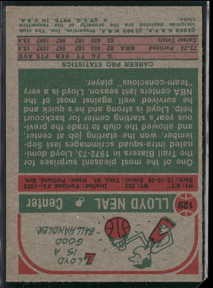 1973-74 Topps #129 Lloyd Neal EX/EX-MT 3008706 | eBay