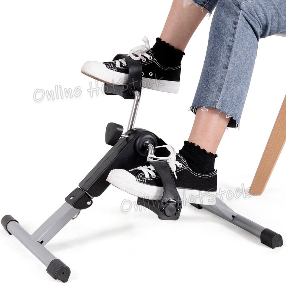 Foldable Mini Pedal Exerciser Trainer Leg Exercise Bike Foot Hand Cycle ...