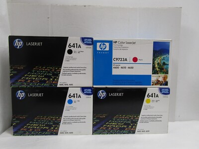 GENUINE HP 641A LJ TONER SET C9720A C9721A C9722A C9723A NEW SEALED ...