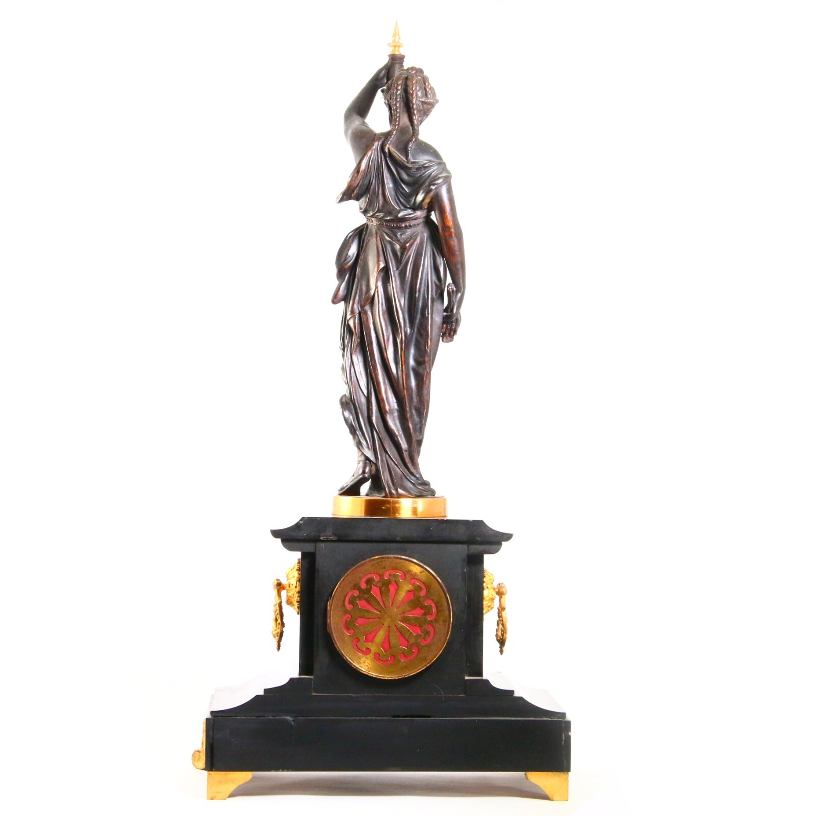 Antique French Mystery Clock Circa 1875 by A.R.Guilmet Black Marble ...