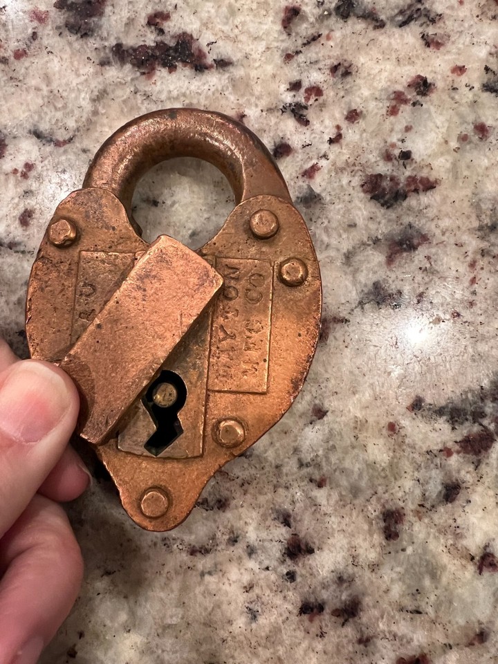 Original Vintage Brass Railroad Padlock Lock B&O RR Dayton MFG Co. | eBay