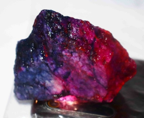 DYED Brazilian 710.00 Ct Certified Natural Ametrine Blue & Red Gemstone ...