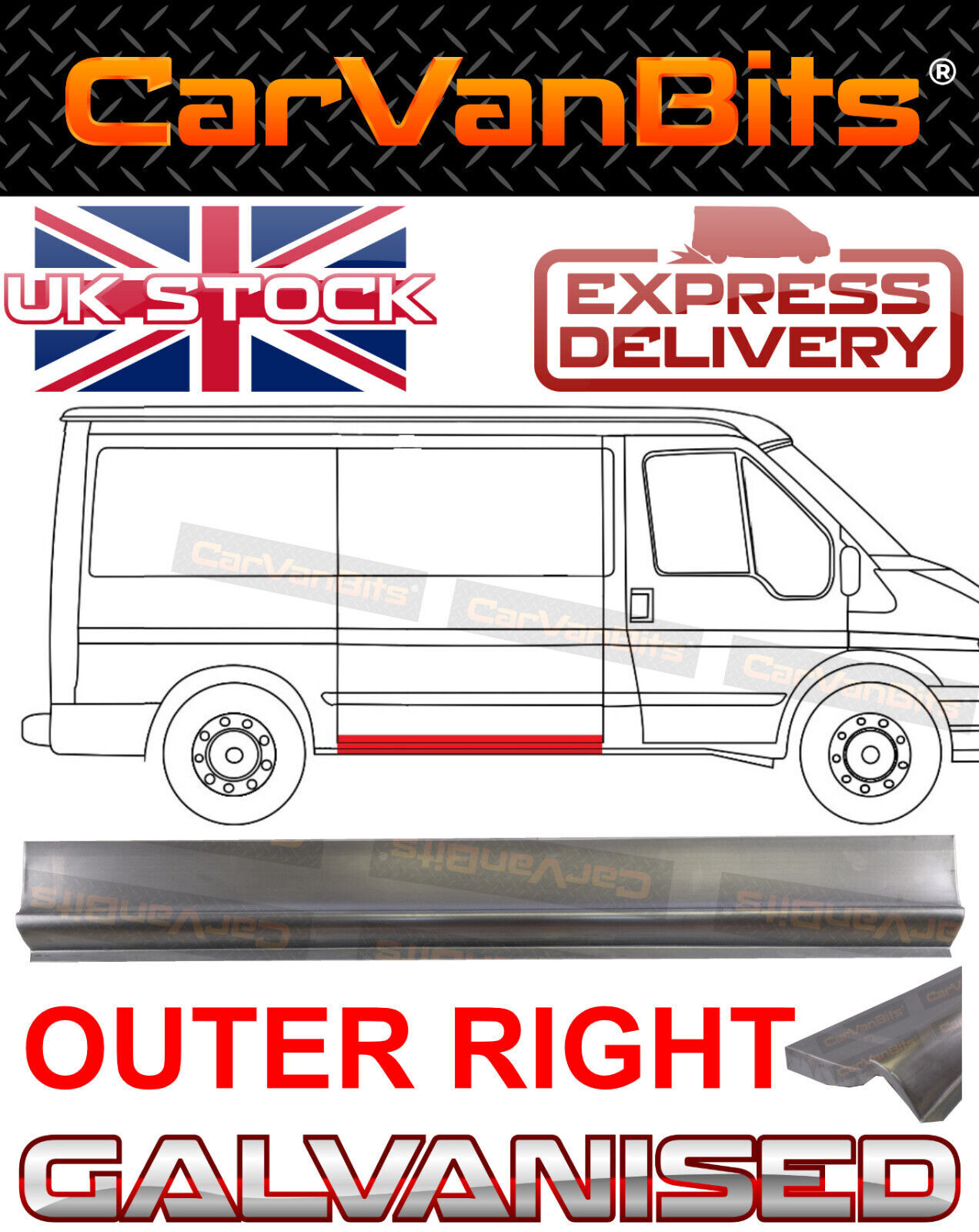 FOR FORD TRANSIT SWB MK6 MK7 00-13 SIDE BODY REPAIR SILL RUST OUTER ...