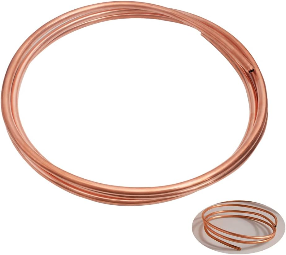 Pure Copper Tubing 1/2" OD × 3/8" ID × 3FT Length Refrigeration Tubing ...