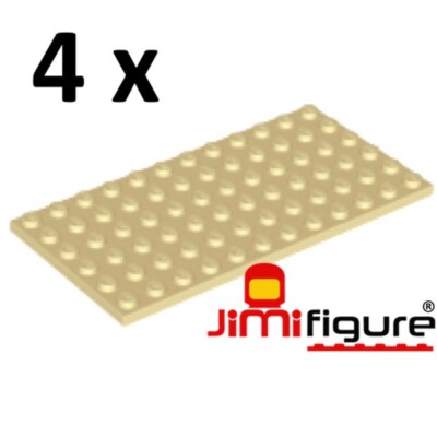 NEW 4 x LEGO Plate 6x12 Tan 3028 Genuine Bulk Lot Brick Yellow 12x6 ...