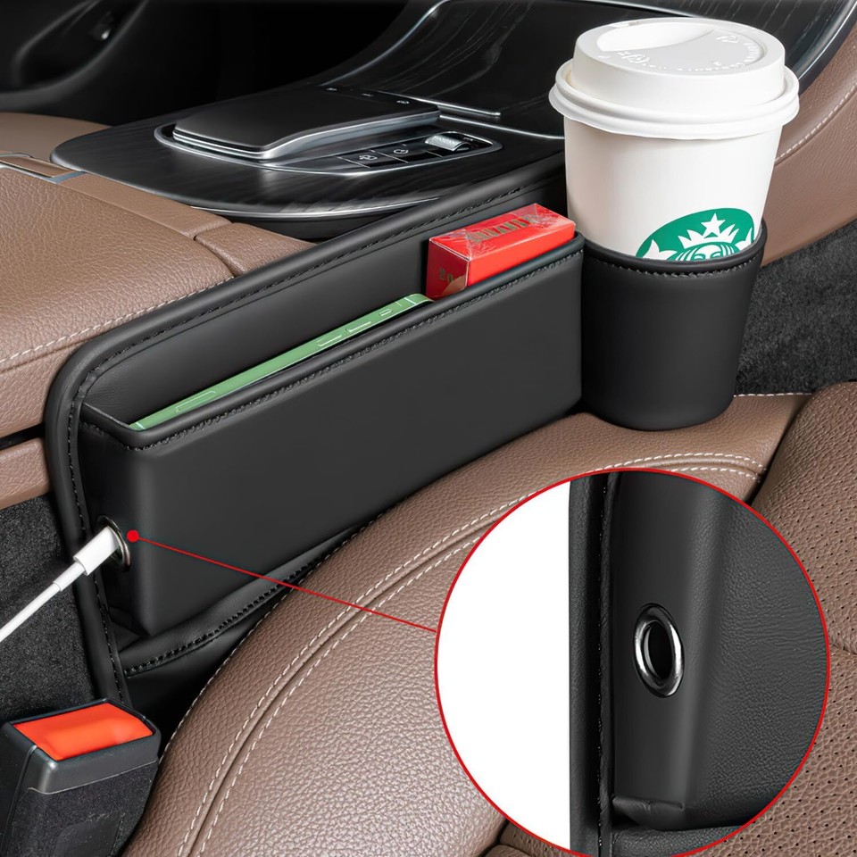 Car Accessories Seat Gap Filler Storage Box Phone Holder Organizer ...
