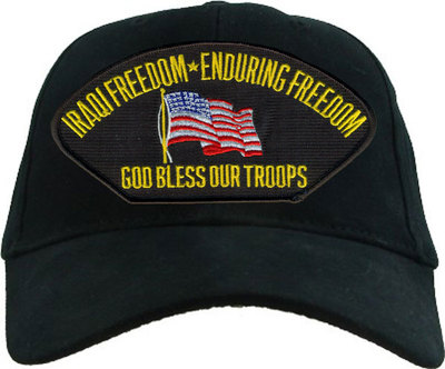 Iraqi Freedom/Enduring Freedom God Bless Our Troops Emblematic Cap | eBay