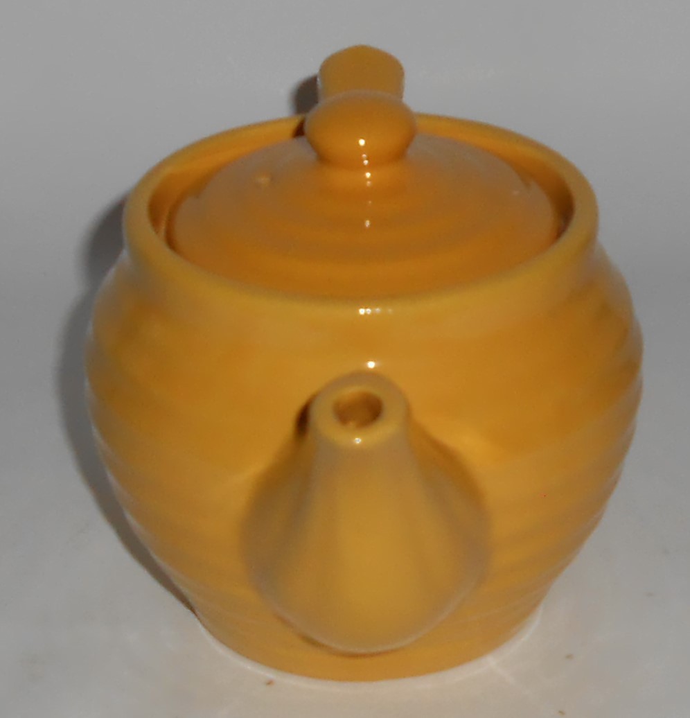 Bauer Pottery Ring Ware Yellow Individual Teapot | eBay