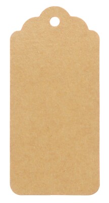 100 Gift Tags - 3.75" x 1.75" - Large Kraft Paper Price Tag - Craft ...