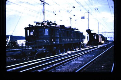 Railroad Slide - Pennsylvania PRR #6 Electric Box Cab Locomotive 1960 ...