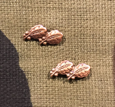 SET OF 2 DOUBLE BRONZE OAK LEAF CLUSTER RIBBON OR MEDAL ATTACHMENTS | eBay