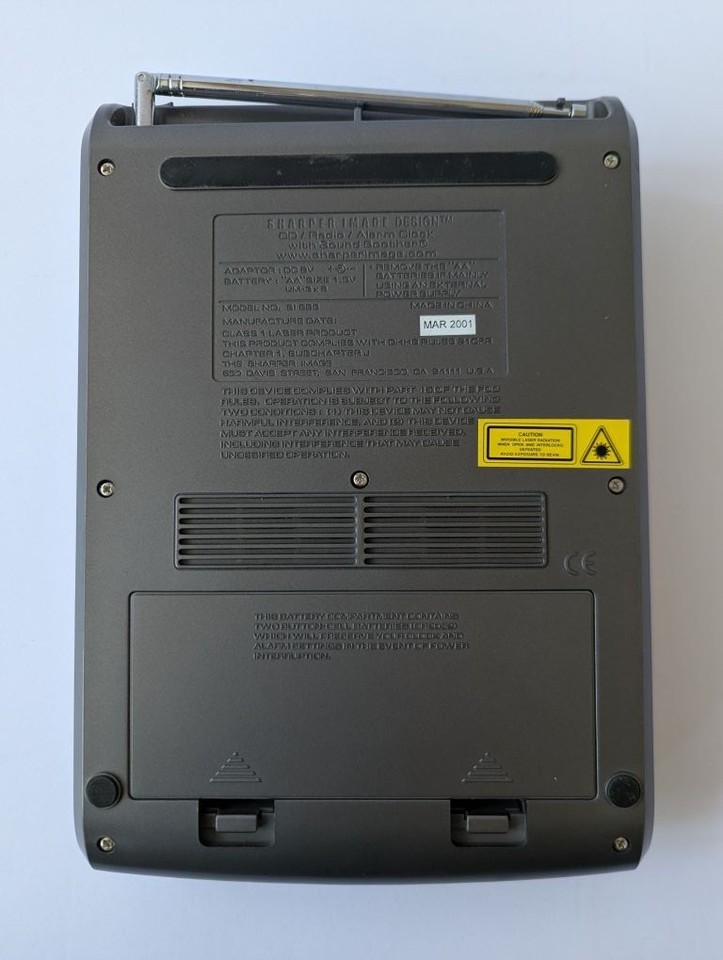 Sharper Image CD/Radio Alarm Clock with Sound Soother (SI686) - Working ...