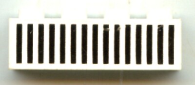 LEGO : BRIQUE ÉTROITE 1 x 4 - réf. 3010p04 - blanc barres noires - GA2 ...