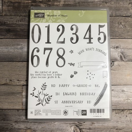Stampin Up NUMBER OF YEARS Stamp Set Birthday Anniversary Celebrations ...