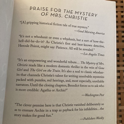 The Mystery of Mrs. Christie by Marie Benedict (2021, Trade Paperback ...